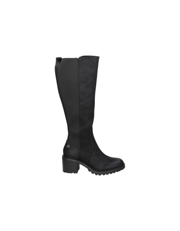 Botas Tacón Mustang Maya negras - Mujer | Megacalzado